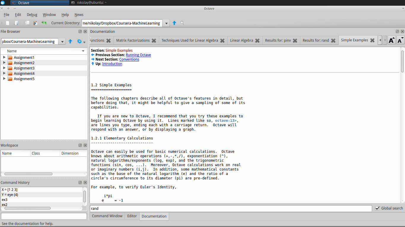 Octave GUI in Ubuntu 13.x - First Impressions